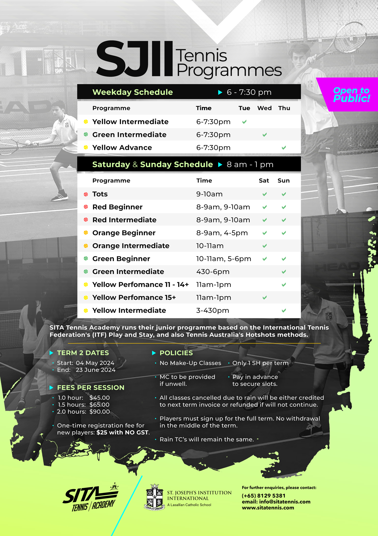 SAINT JOSEPH’S INSTITUTION INTERNATIONAL (SJII) | SITA Tennis Academy